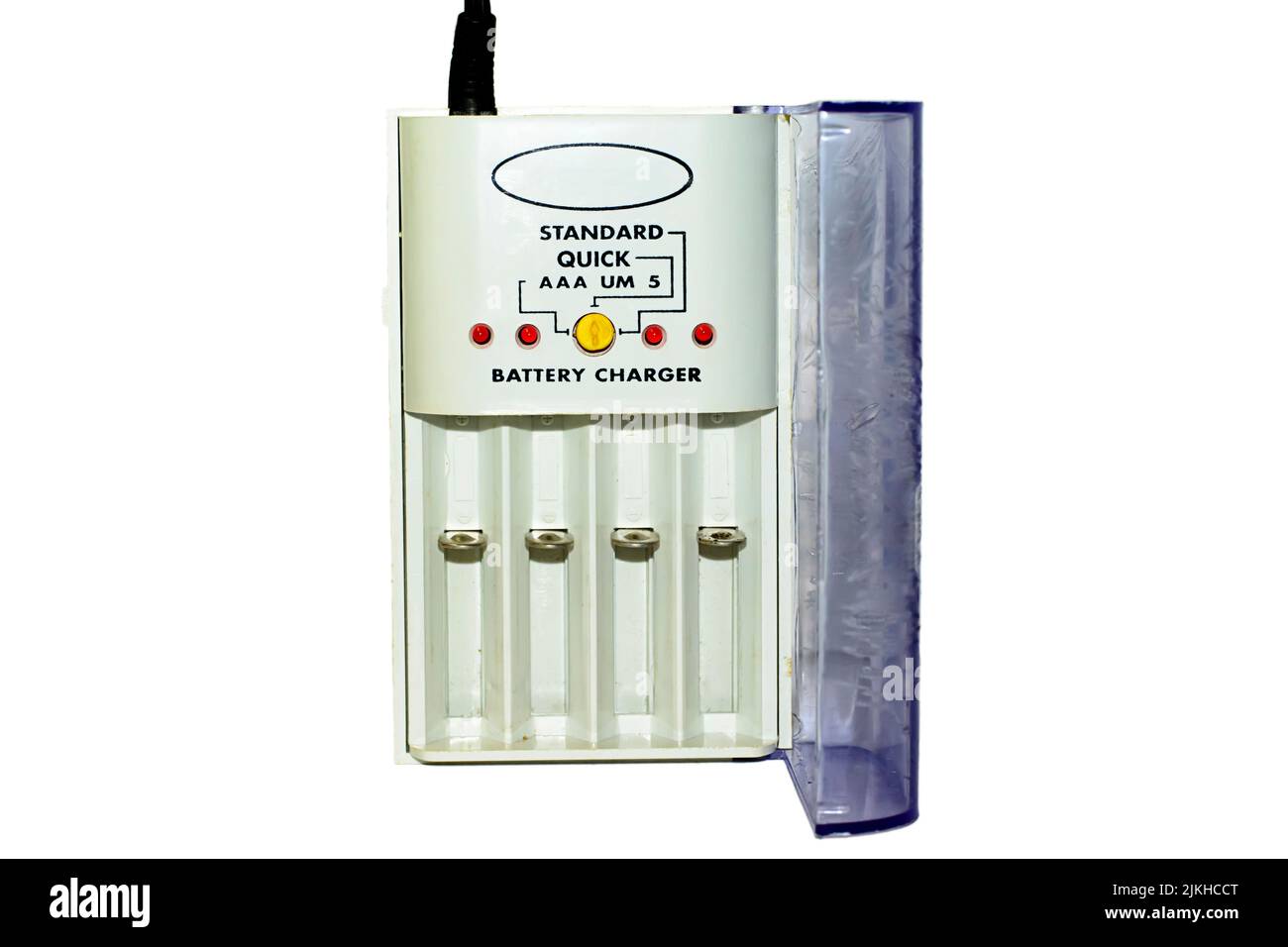 Battery AA & AAA charger on white background Stock Photo - Alamy