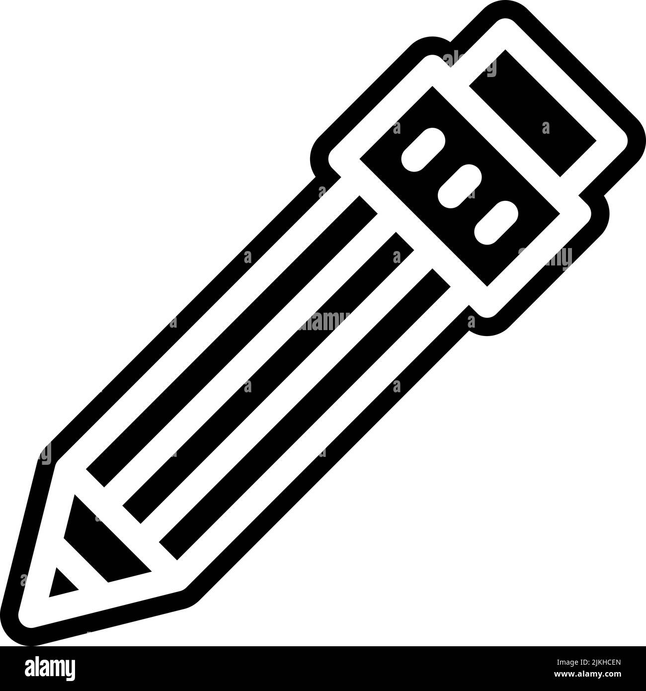 pencil icon black vector illustration Stock Vector Image & Art - Alamy
