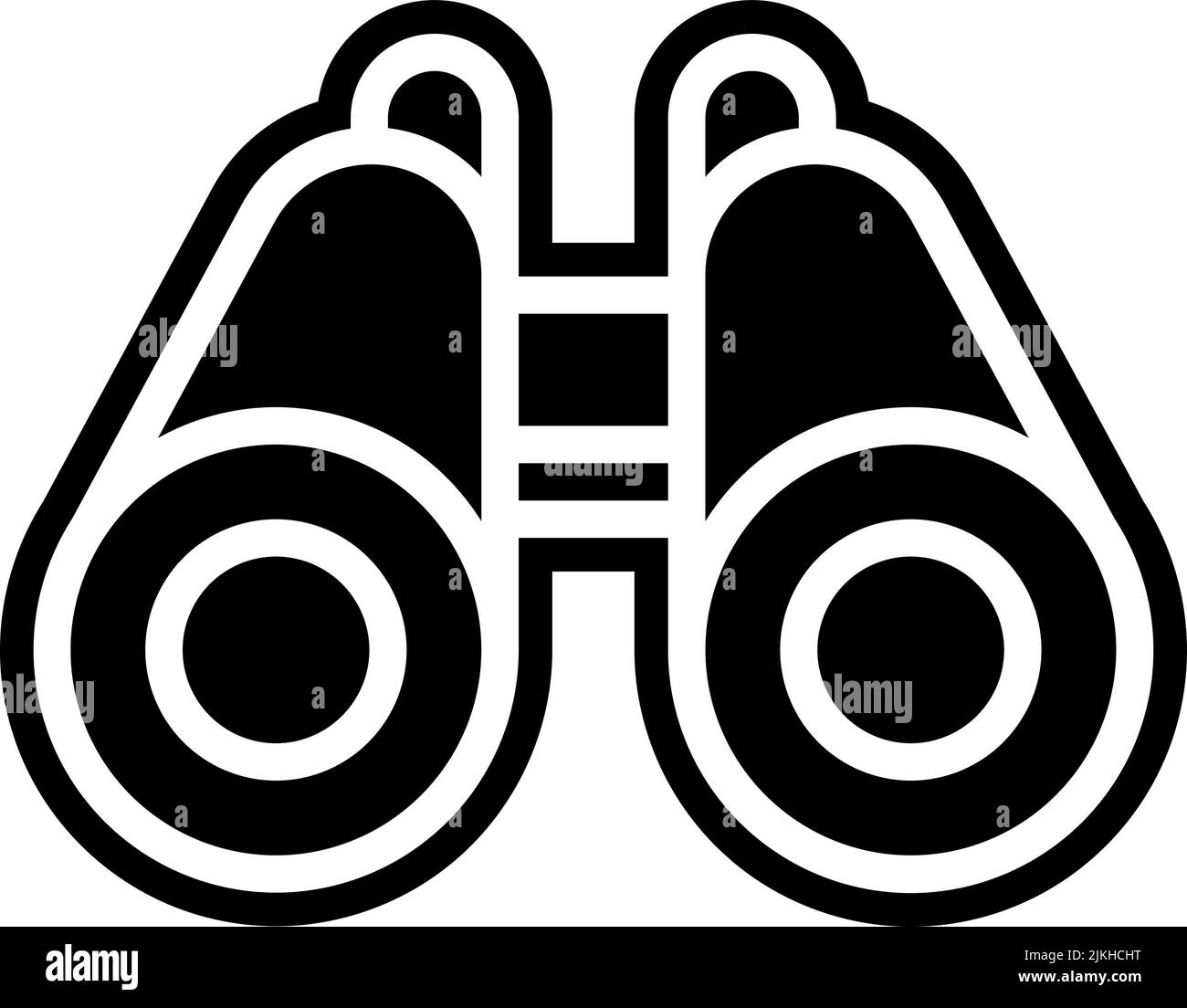 binocular icon black vector illustration Stock Vector Image & Art - Alamy