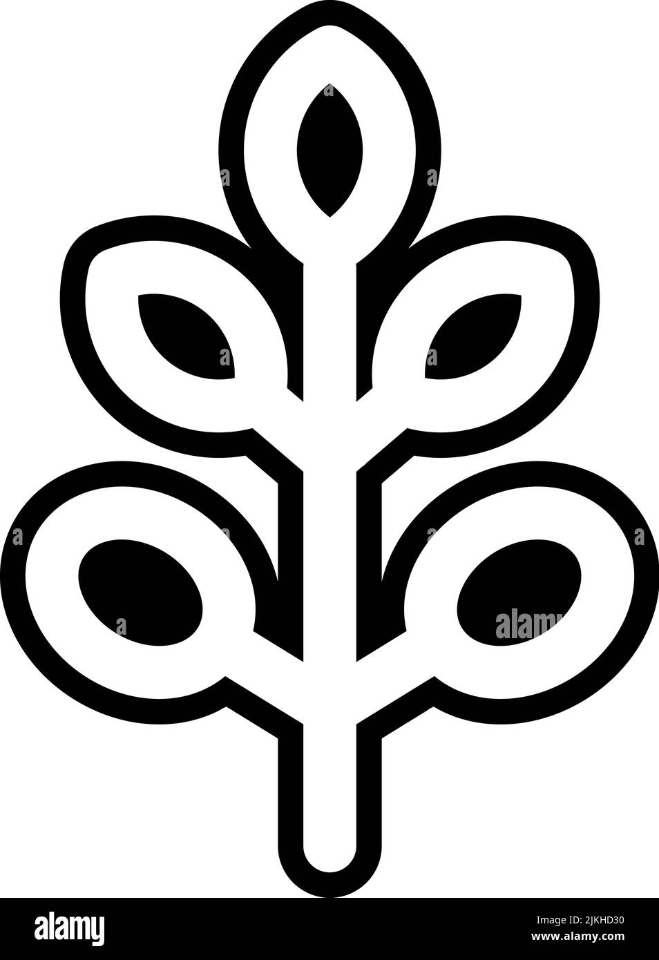 plant icon black vector illustration Stock Vector Image & Art - Alamy
