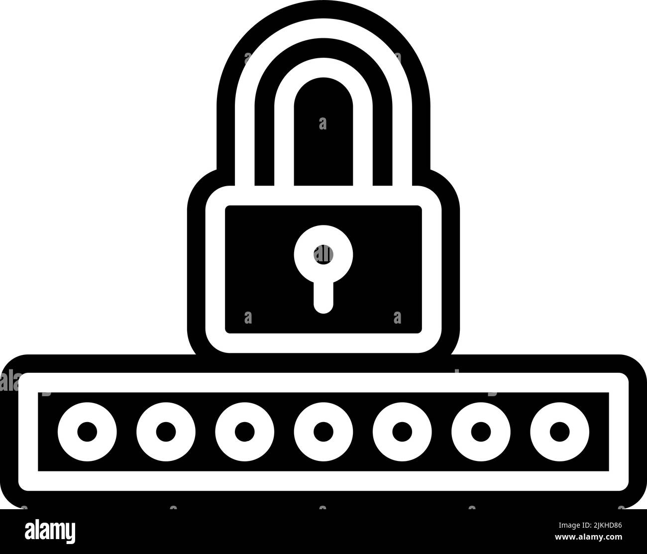 password icon black vector illustration Stock Vector Image & Art - Alamy