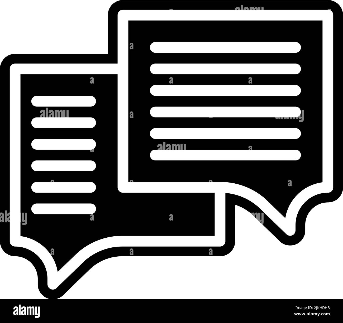 chat icon black vector illustration Stock Vector Image & Art - Alamy