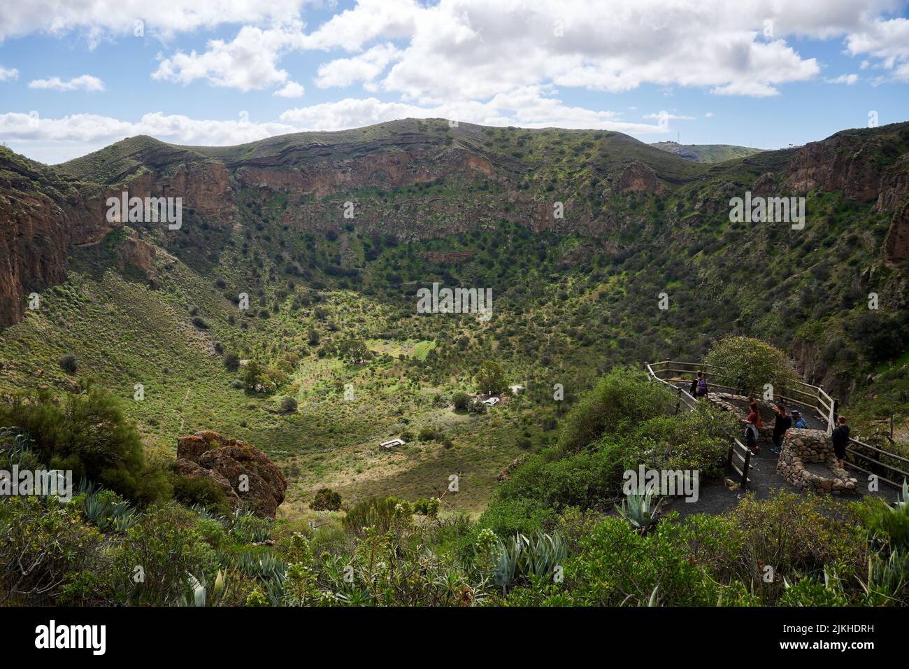 The Bandama Caldera (Caldera de Bandama) on the island of Gran Canaria ...