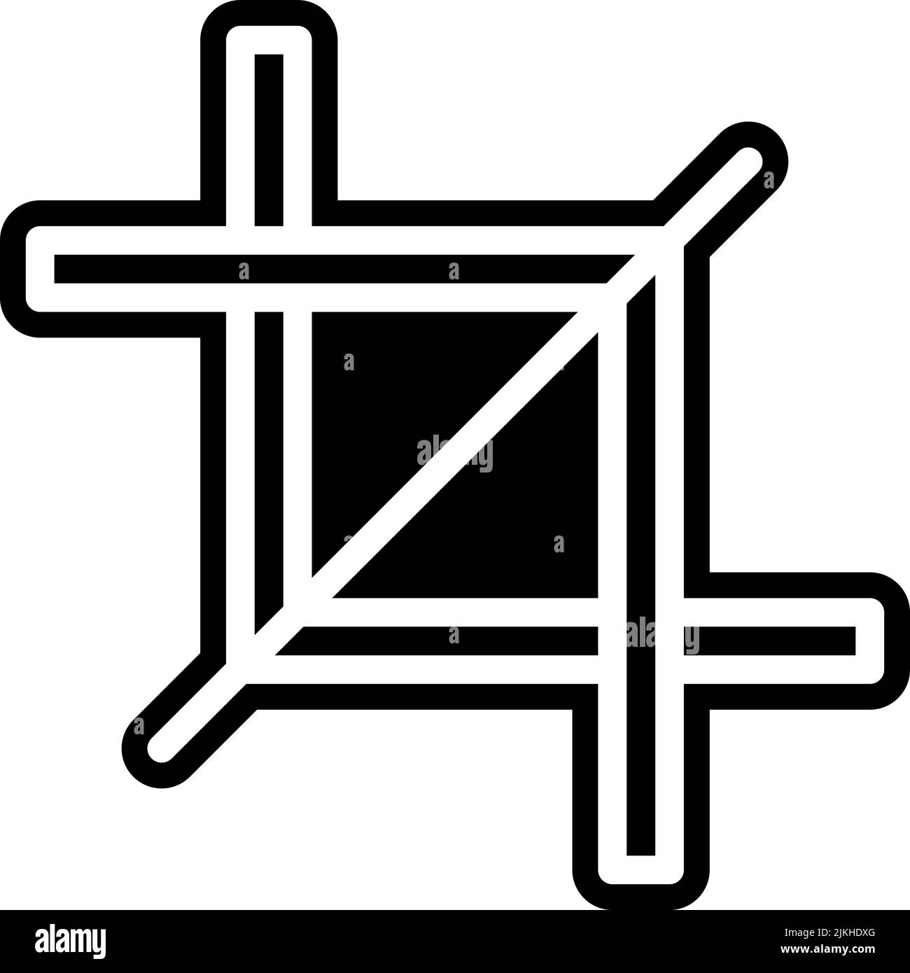 crop icon black vector illustration Stock Vector Image & Art - Alamy