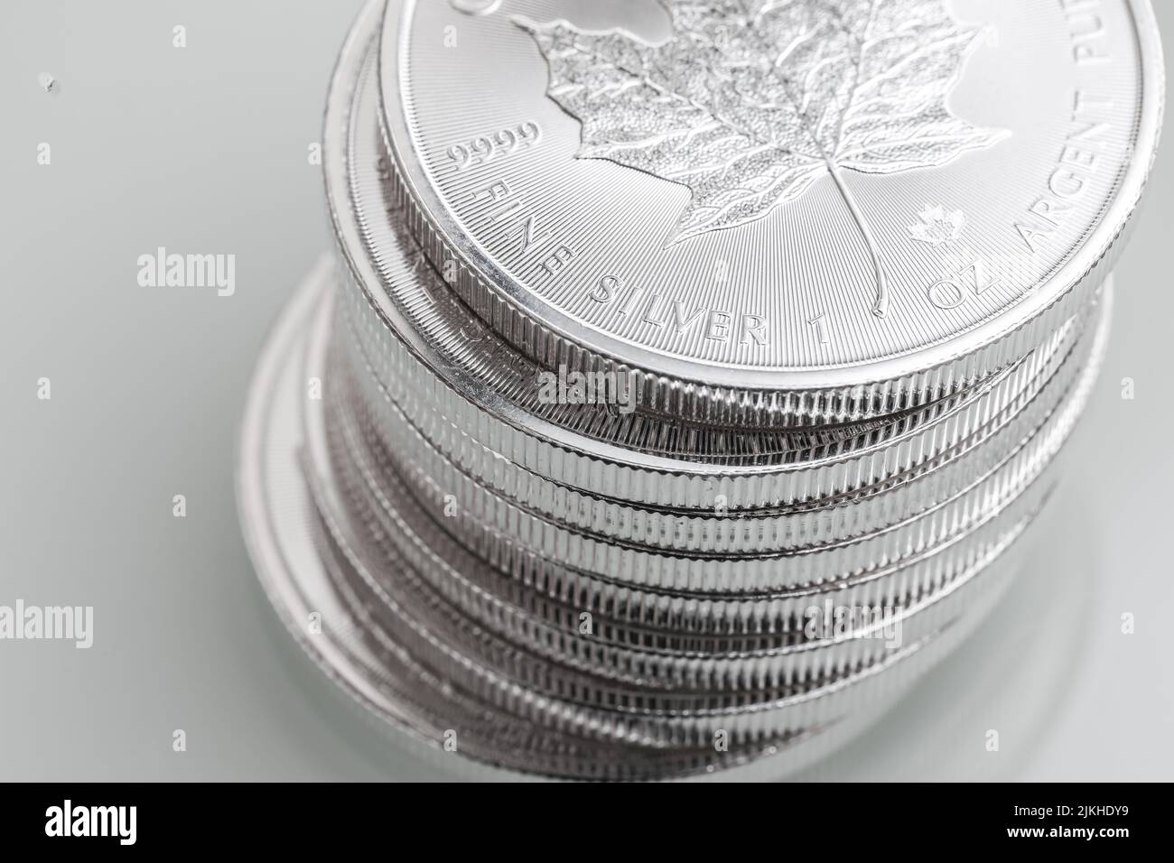 Canadian currency maple leaf hi-res stock photography and images - Alamy