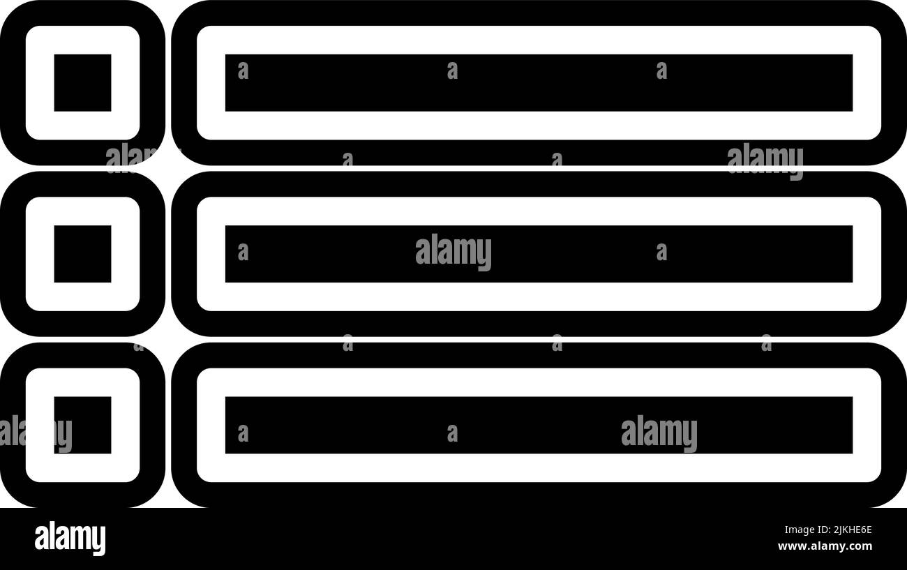 menu icon black vector illustration Stock Vector Image & Art - Alamy