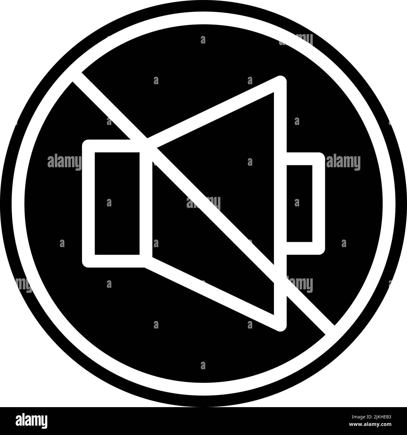 mute icon black vector illustration Stock Vector Image & Art - Alamy
