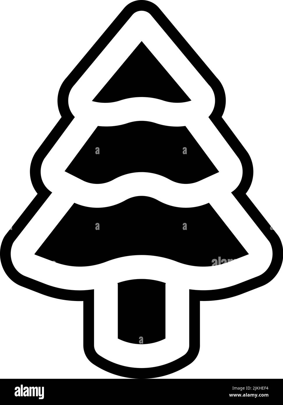 pine tree icon black vector illustration Stock Vector Image & Art - Alamy