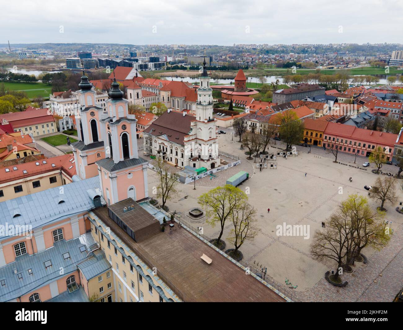 Aerial view kaunas town hall hi-res stock photography and images - Alamy