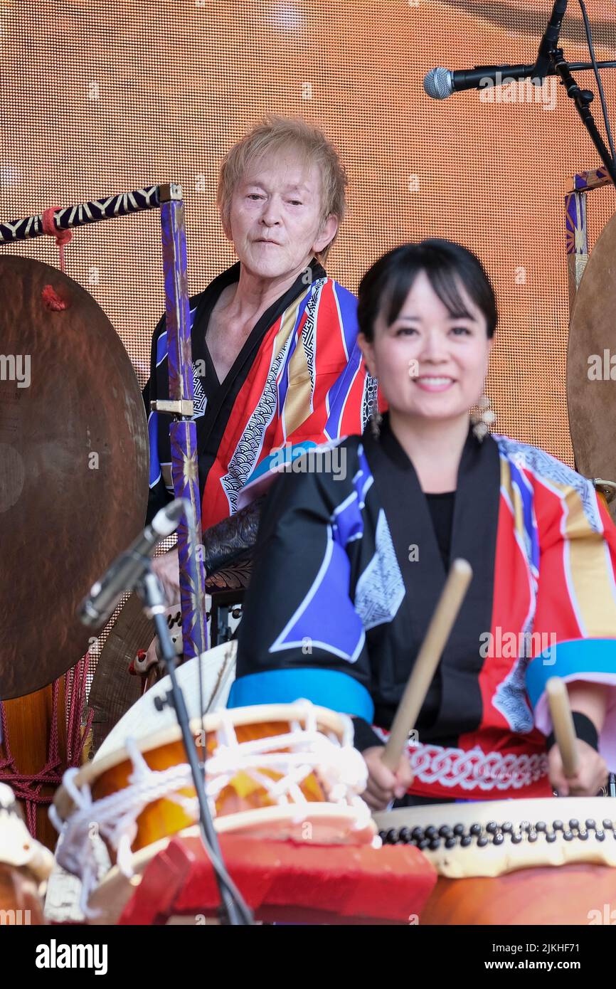 Joji hirota and the london taiko drummers hi-res stock photography and images - Alamy