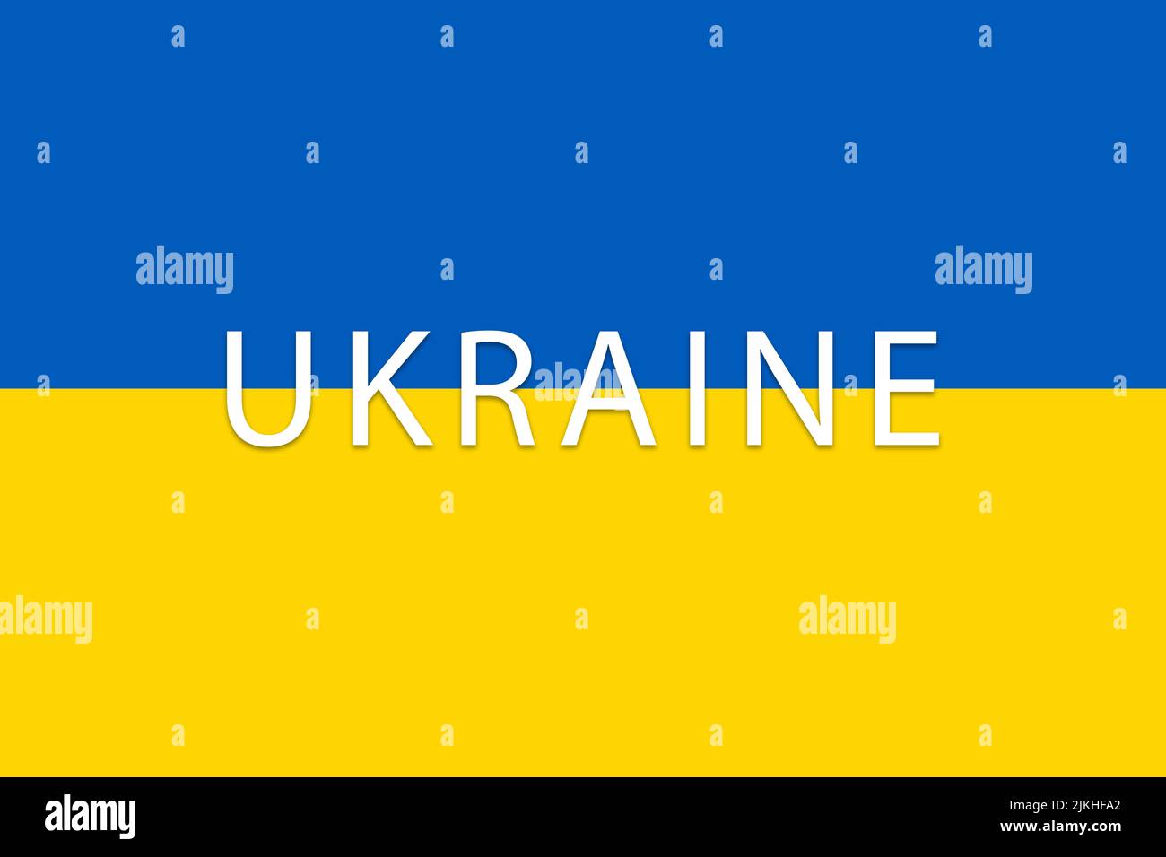 An illustration of the flag of Ukraine with equally sized horizontal ...