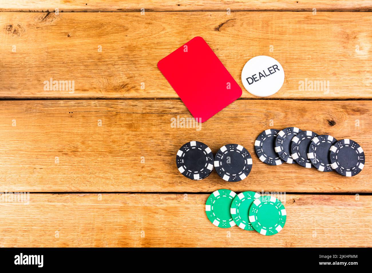Stacks of poker chips on wooden background, poker chips spread, big ...