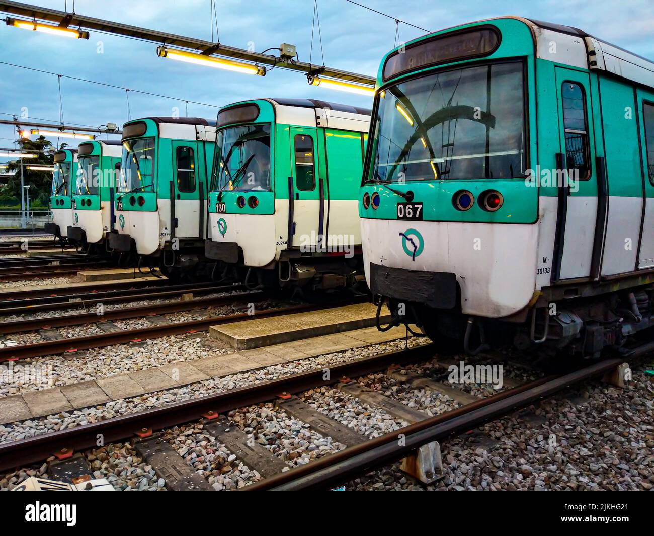 French RATP subways at the end of the line Stock Photo - Alamy