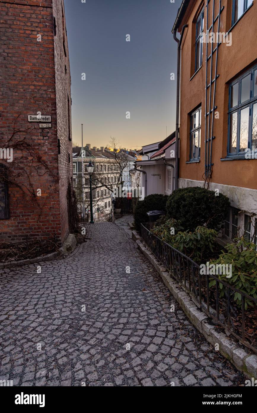Old-fashioned house in Damstredet Oslo Norway Stock Photo - Alamy