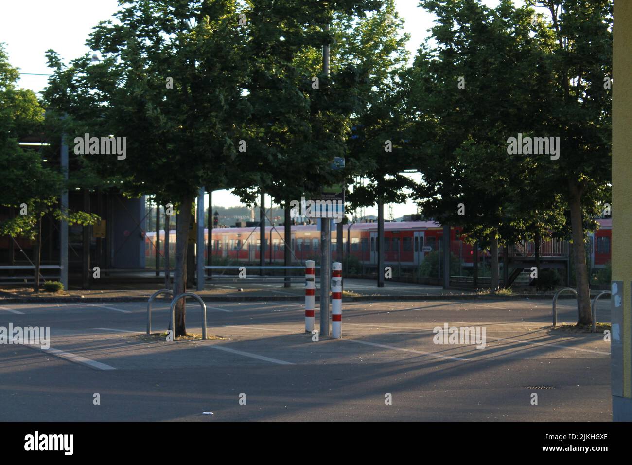 parking train near the railwaystation Stock Photo - Alamy