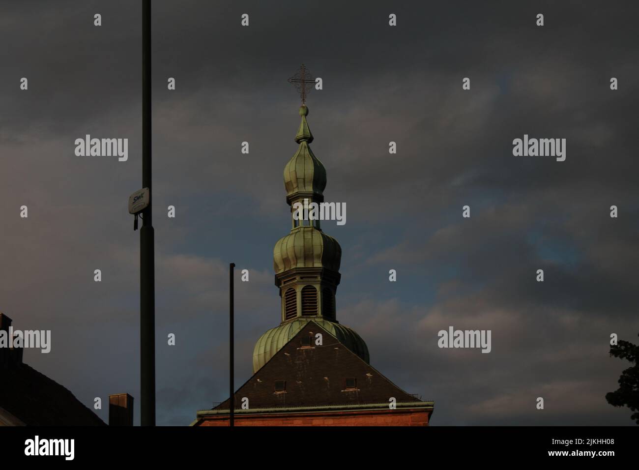 tower of a catholic chur Stock Photo - Alamy