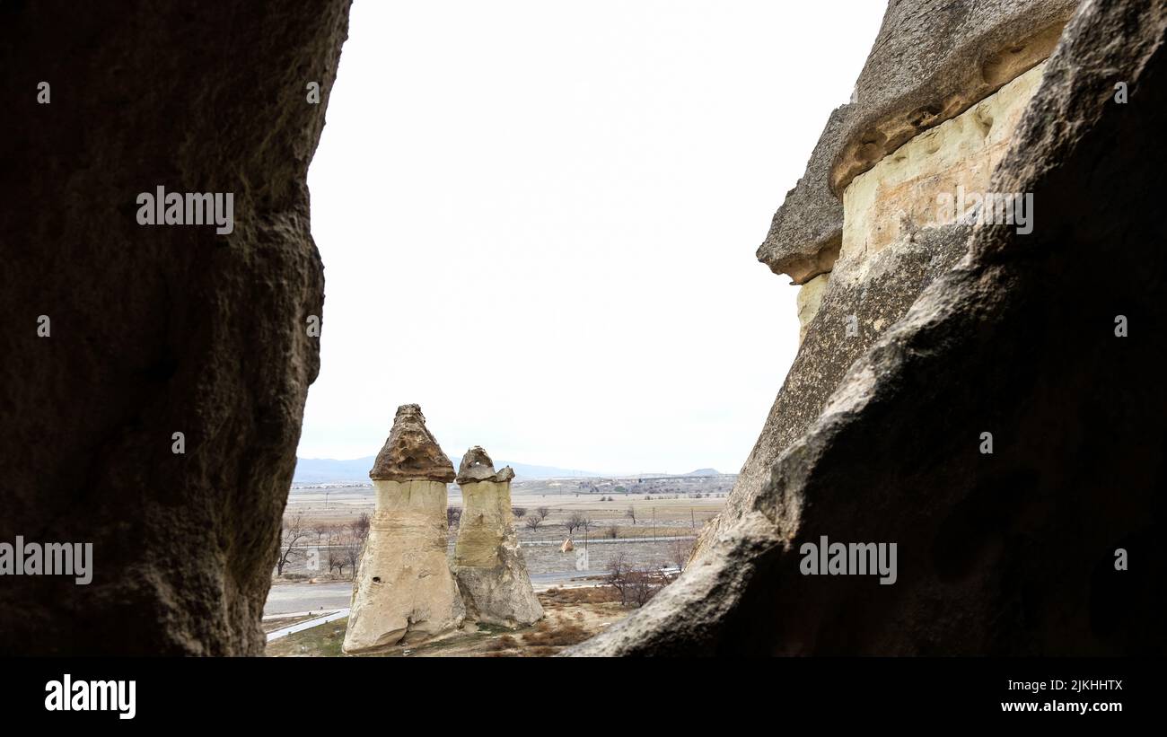 A famous geological formation, the Pasabag Valley in Cappadocia, Turkey ...
