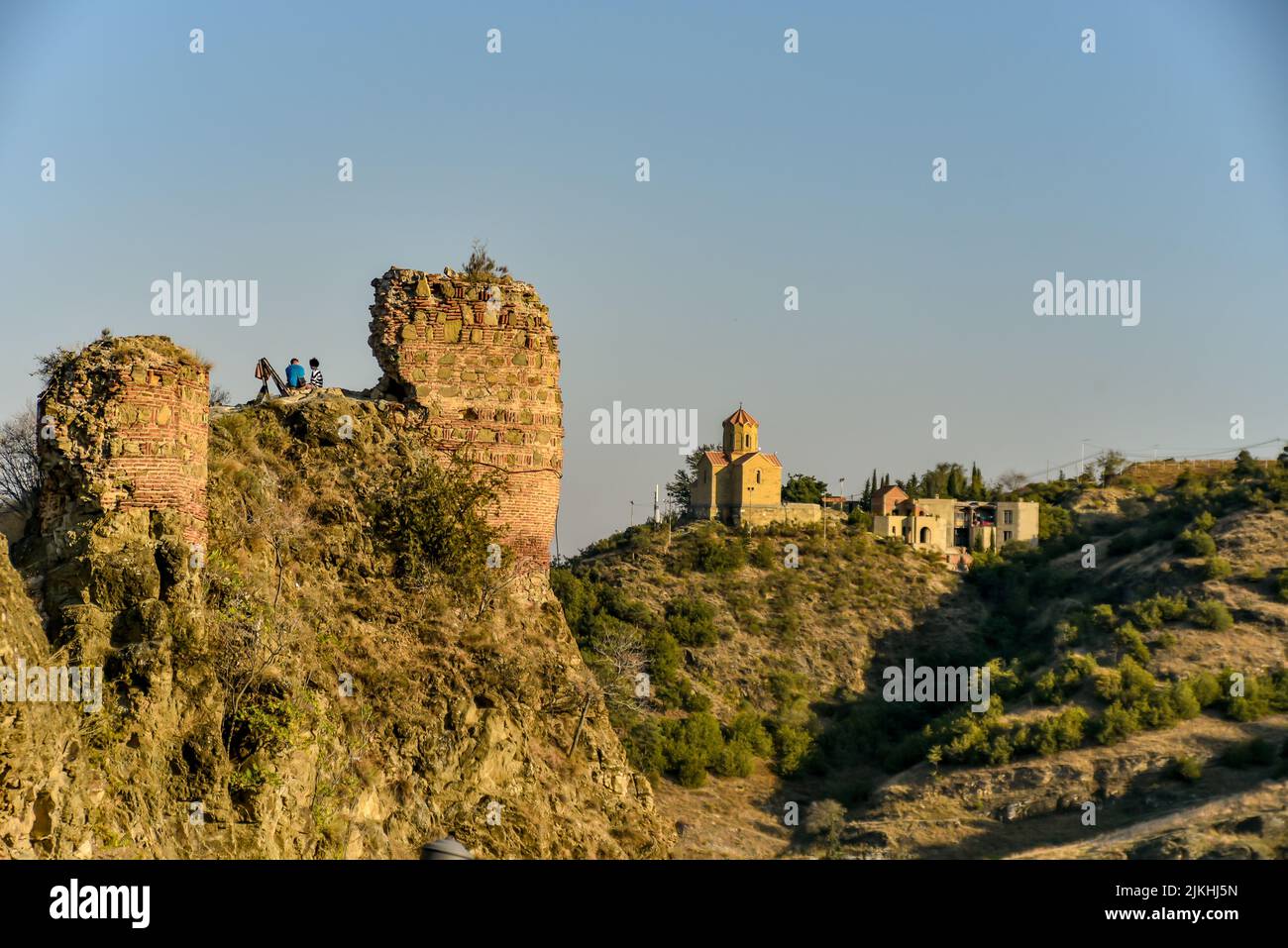Old Tbilisi, Tbilisi, Georgia, October 17, 2019, Arial view of Tbilisi ...