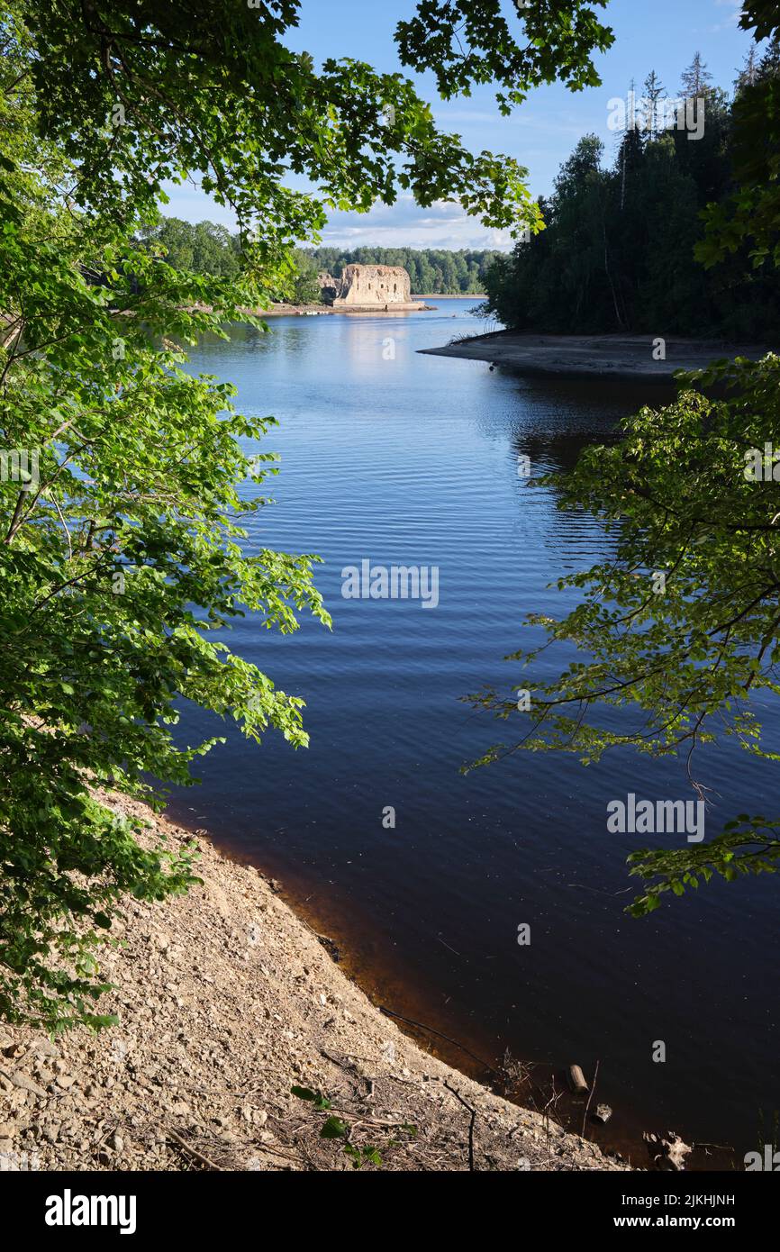 The Koknese park, by the River Pērse estuary in Daugava Stock Photo - Alamy