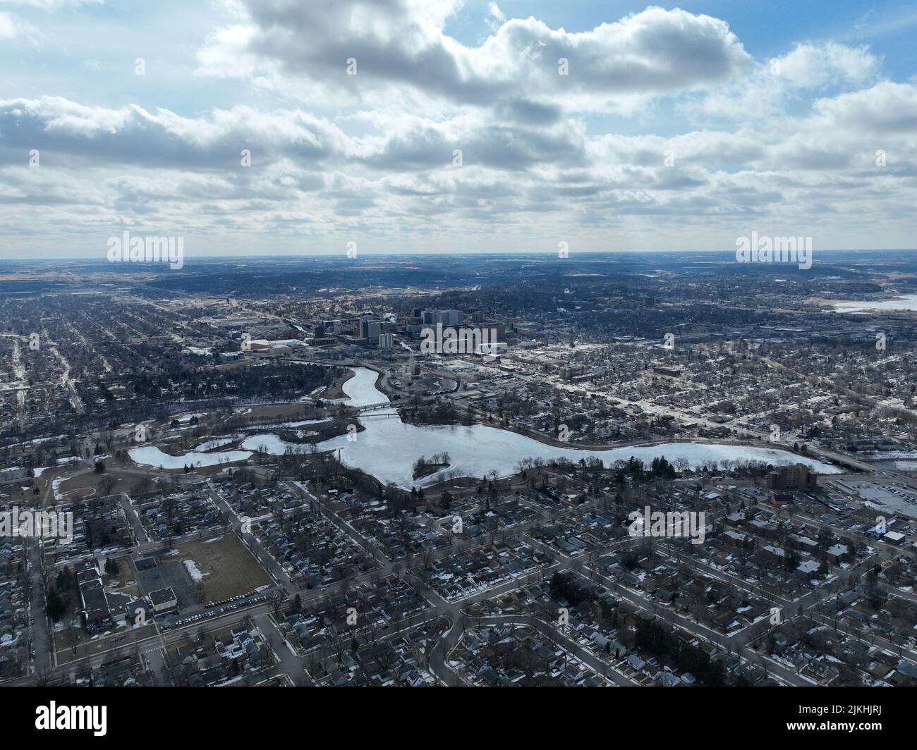 An aerial view of the city of Rochester in Minnesota, USA Stock Photo ...