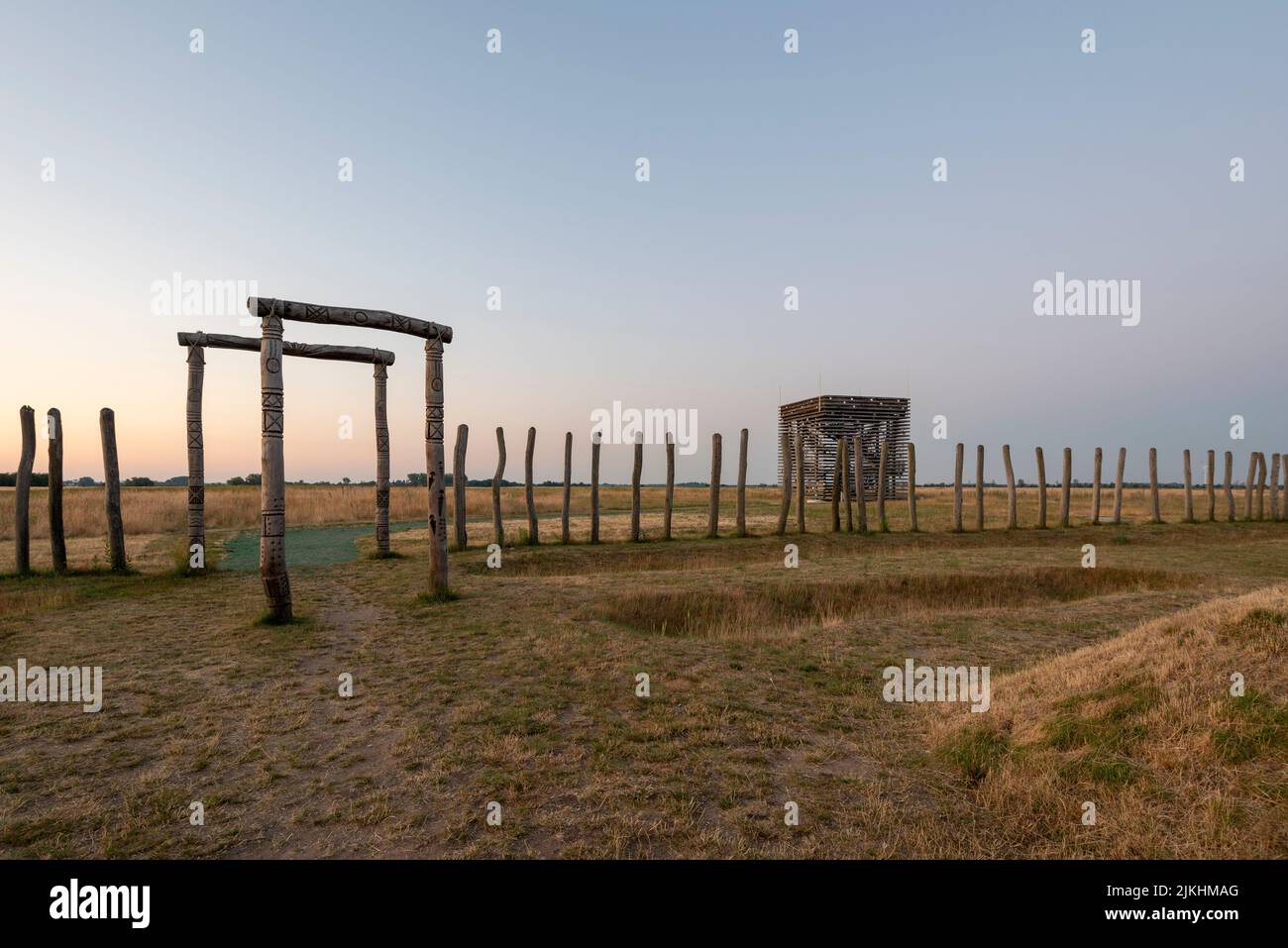 Ring sanctuary Pömmelte, prehistoric circular ditch, belongs to the ...