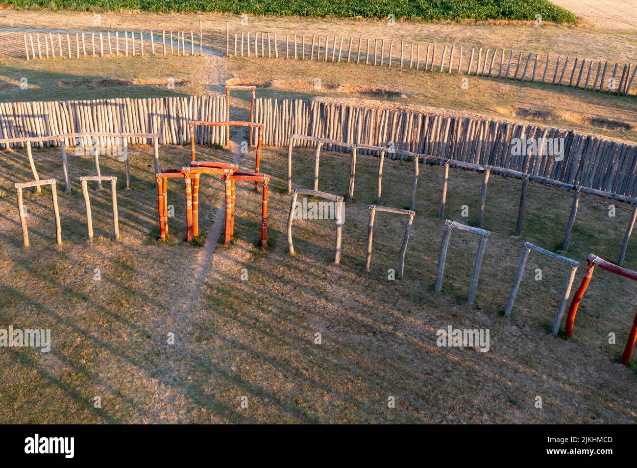 Ring sanctuary Pömmelte, prehistoric circular ditch, belongs to the ...