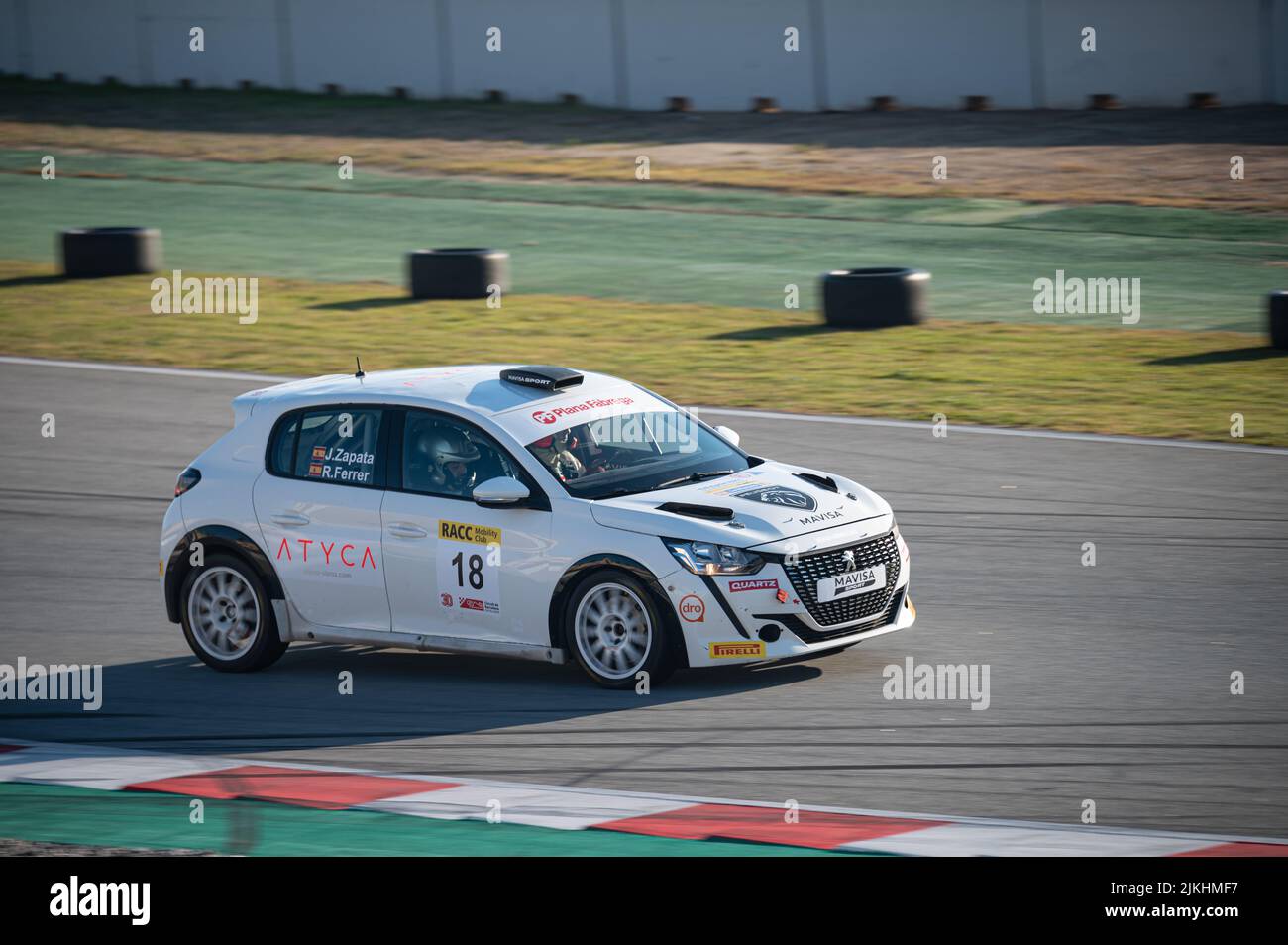 Barcelona, Spain; December 20, 2021: Peugeot 208 Rally 4 Racing car in ...