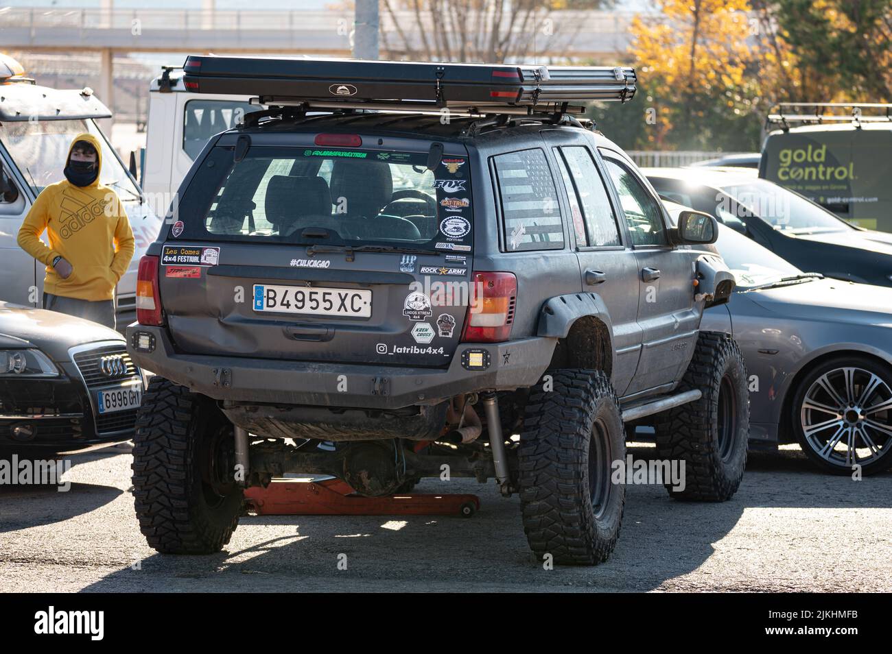 Barcelona, Spain; December 20, 2021: Jeep Cherokee MKII Racing car in ...