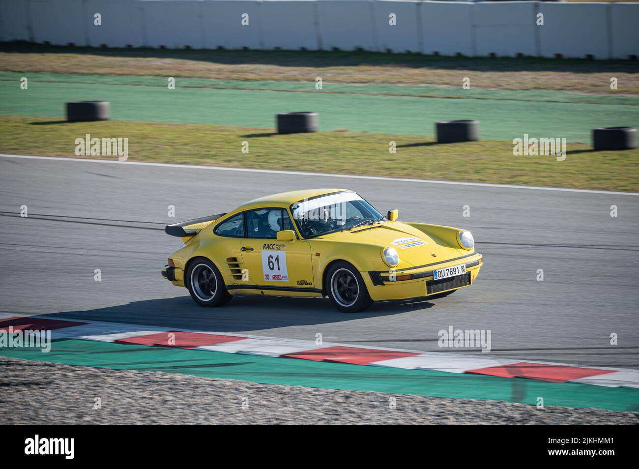 Barcelona, Spain; December 20, 2021: Porsche 390 Turbo Racing car in ...