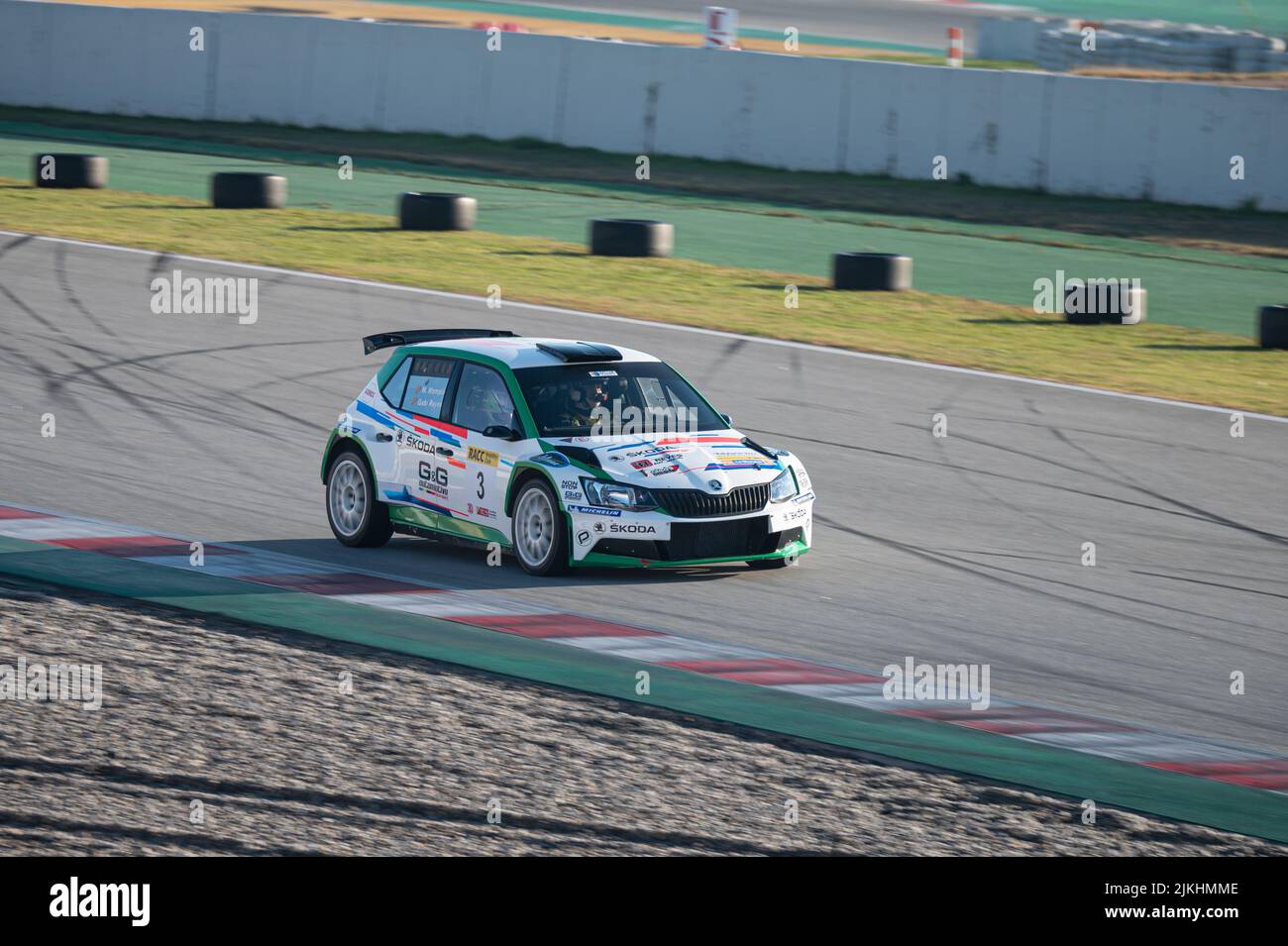 Barcelona, Spain; December 20, 2021: Skoda Fabia R5 Evo Racing car in ...