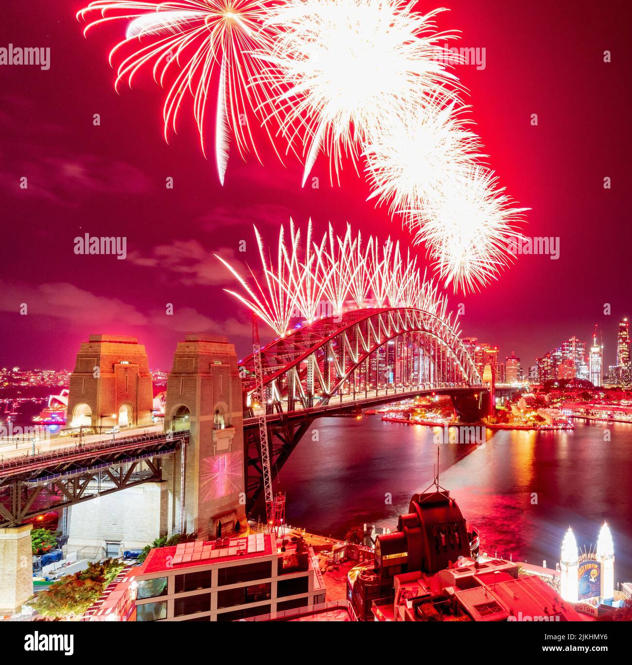 Aerial view sydney harbour bridge hi-res stock photography and images ...