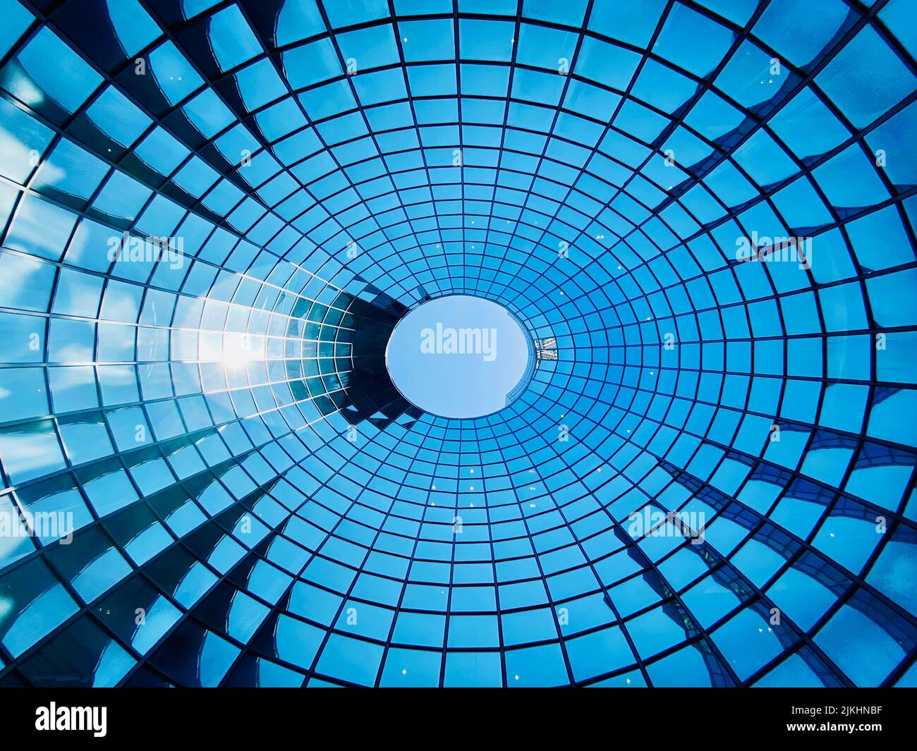 A glazed building exterior of a shopping mall in Xiamen, can be used ...