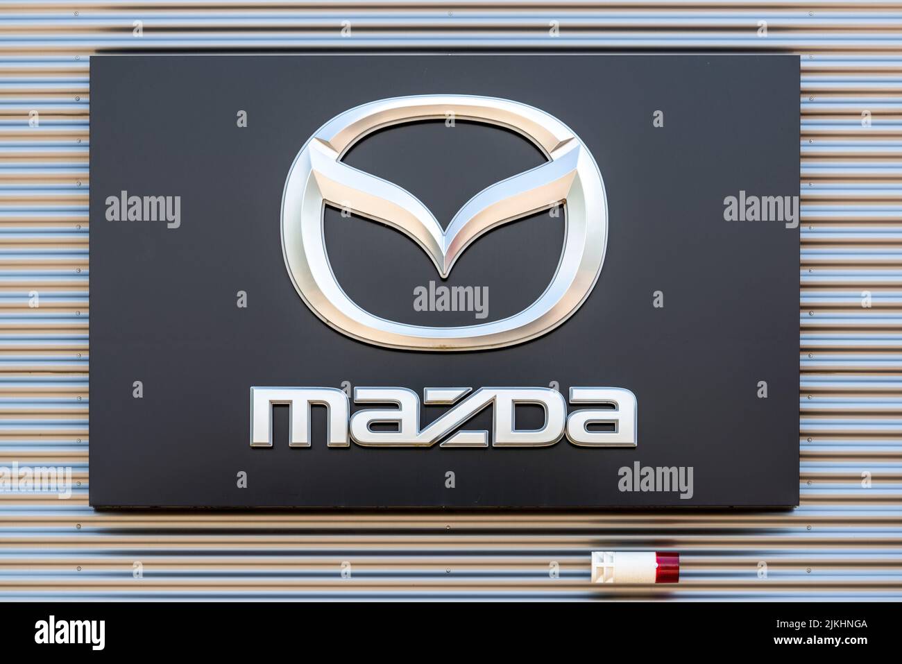 Company sign and logo of the car company MAZDA Stock Photo - Alamy