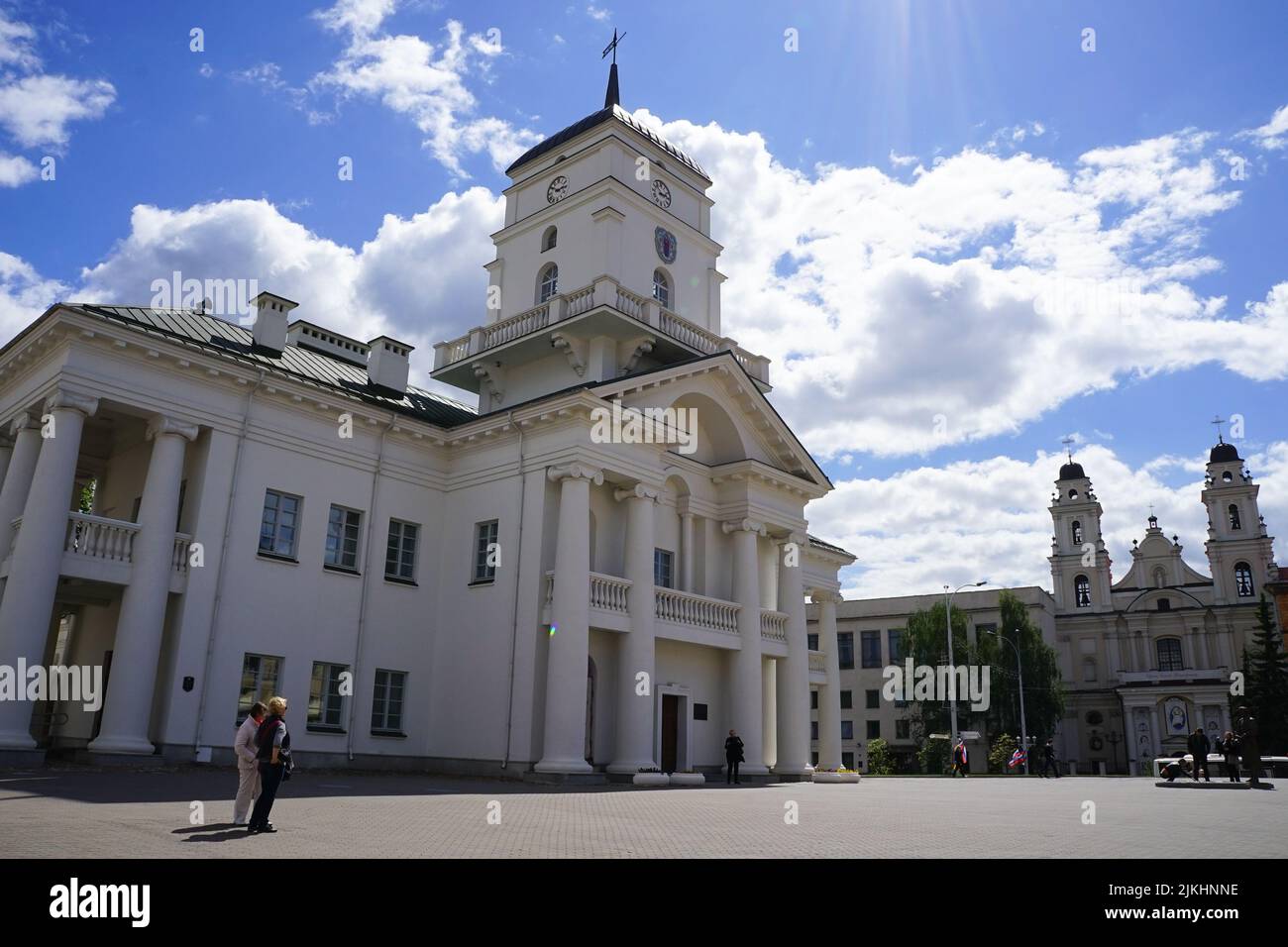 A view of the cathedral of the blessed virgin mary hi-res stock ...