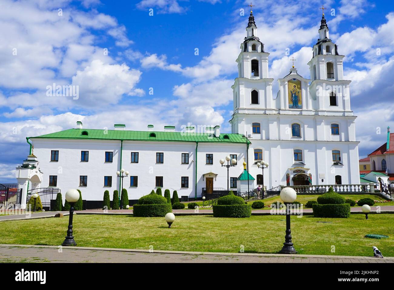 A beautiful view of Holy Spirit Cathedral in Minsk, Belarus Stock Photo ...
