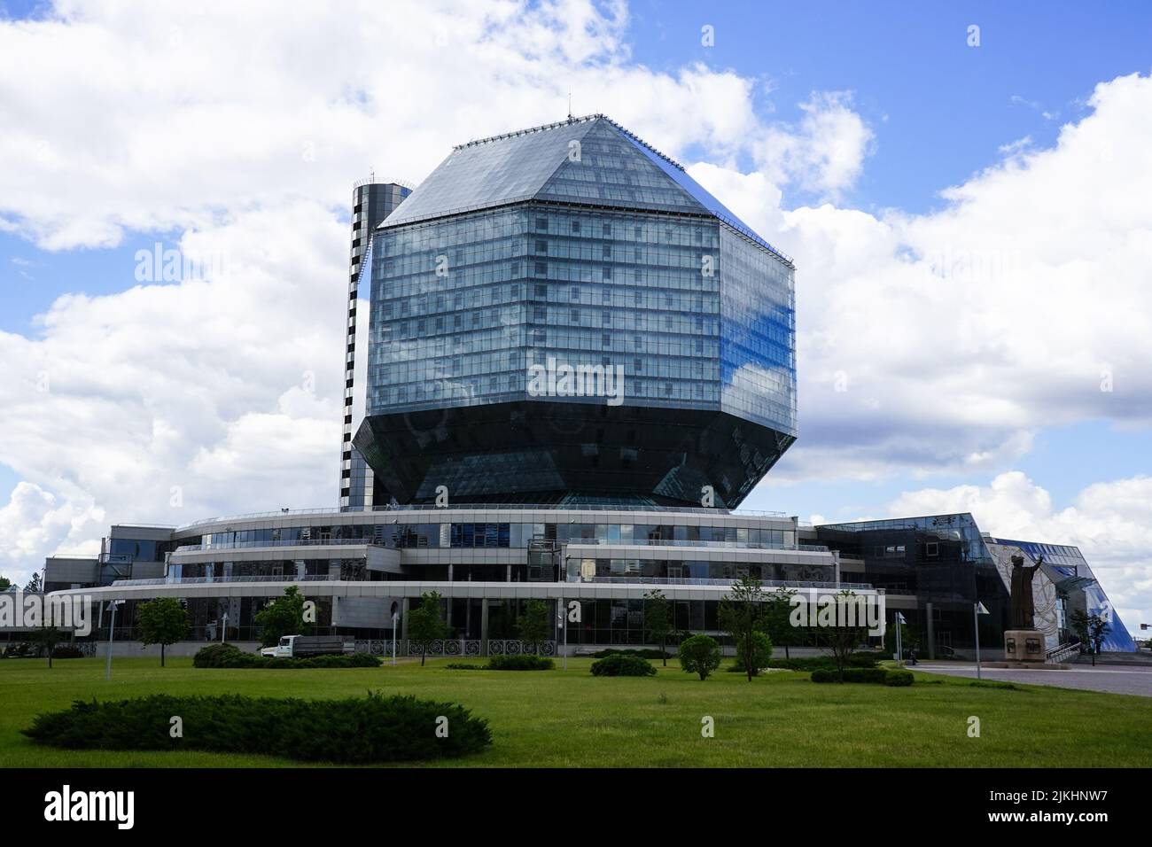 The landmark National Library of Belarus in Minsk with a modernised 8 ...