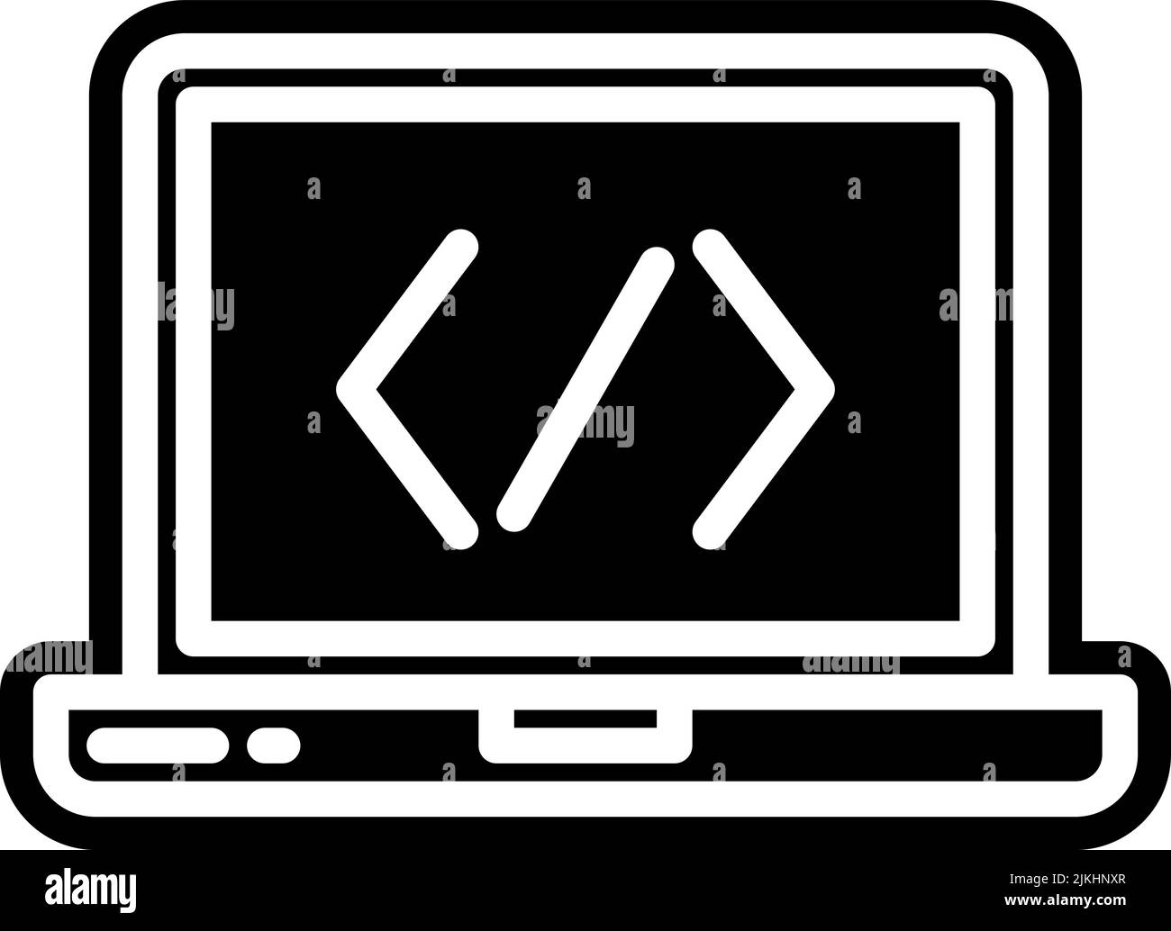 web coding icon black vector illustration Stock Vector Image & Art - Alamy