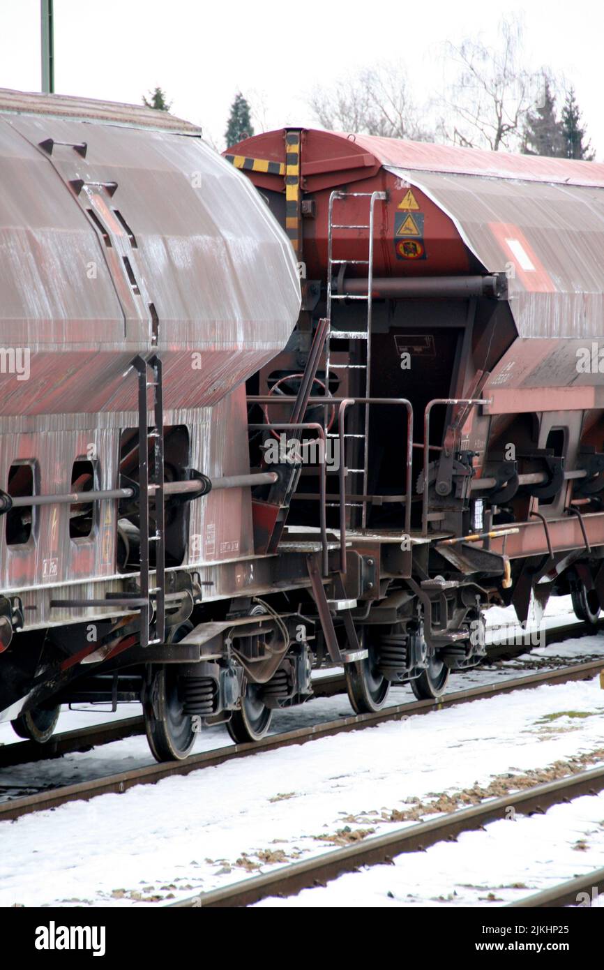 A vertical shot of a railway engineering train Stock Photo - Alamy