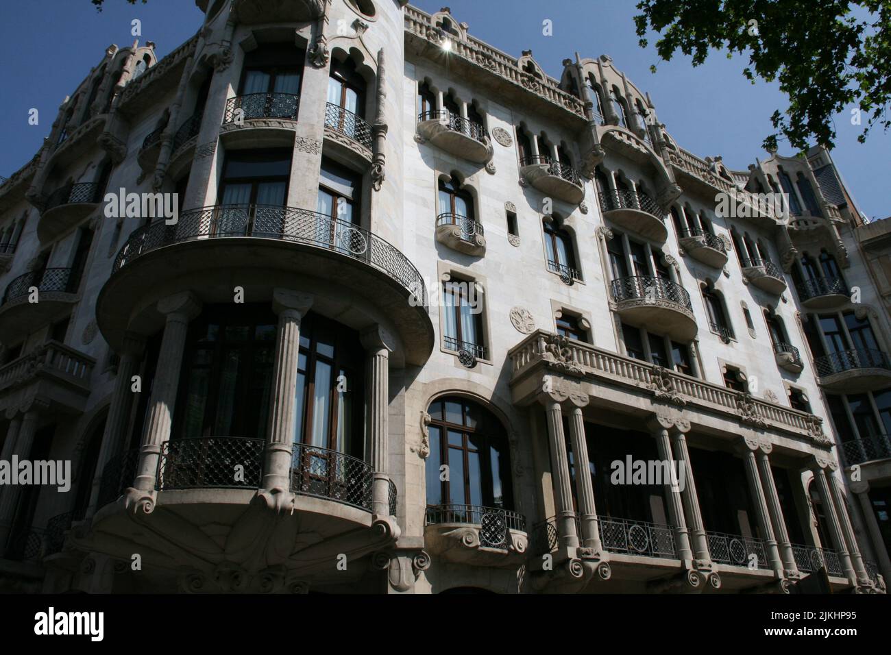 A low angle shot of a beautiful architectural building in Barcelona ...