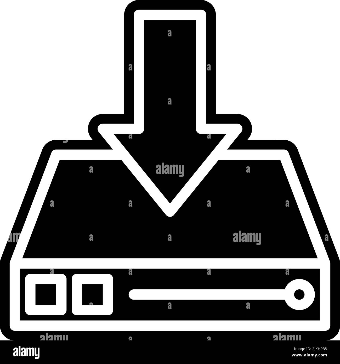 download icon black vector illustration Stock Vector Image & Art - Alamy