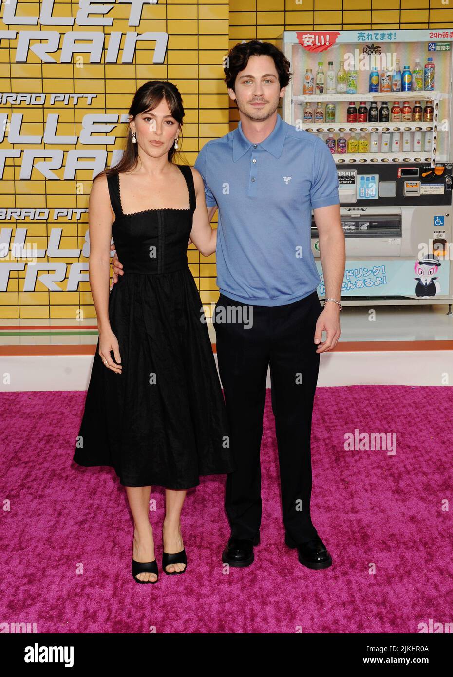 LOS ANGELES, CA - AUGUST 01: (L-R) Analuisa Corrigan and Logan Lerman ...