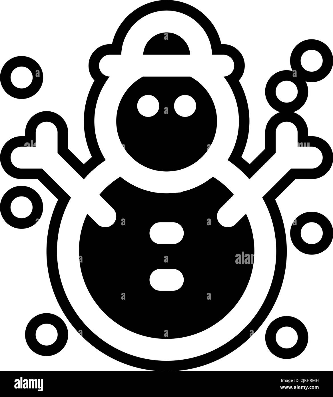 snowman icon black vector illustration Stock Vector Image & Art - Alamy