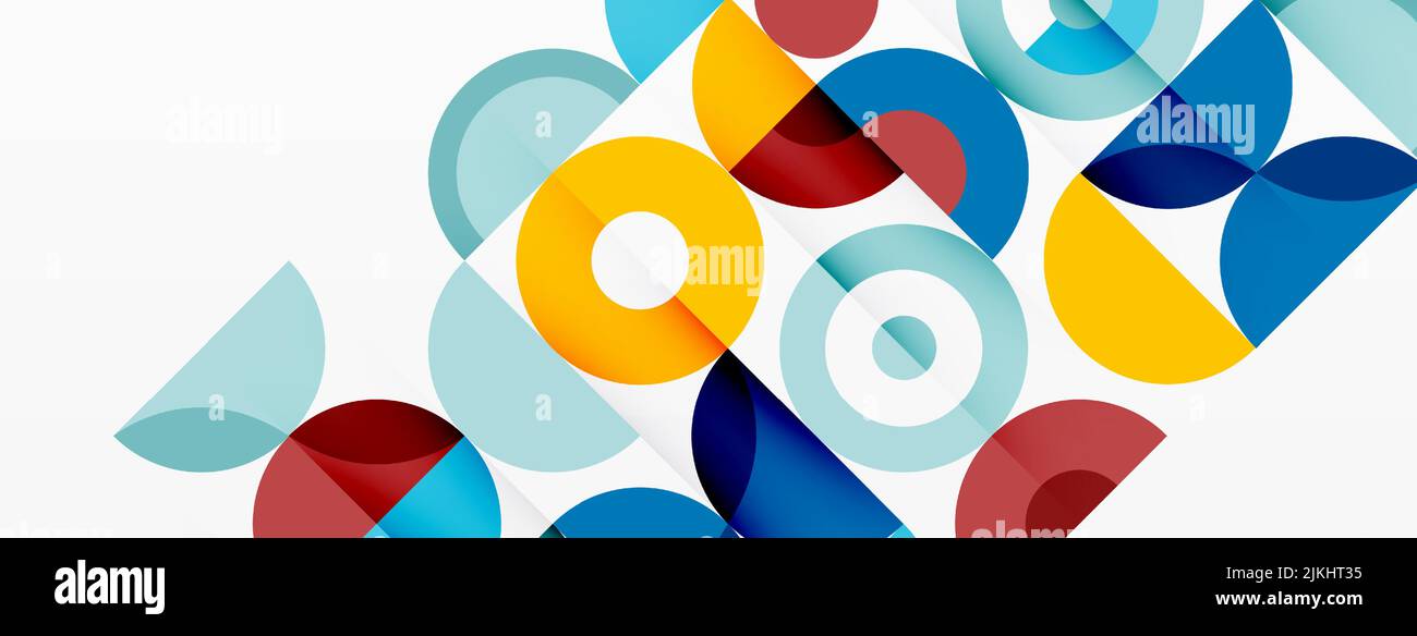 Colorful circle abstract background. Template for wallpaper, banner ...