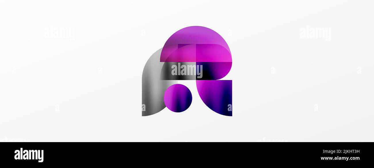 Circle geometric background. Metallic color shiny circles and round ...