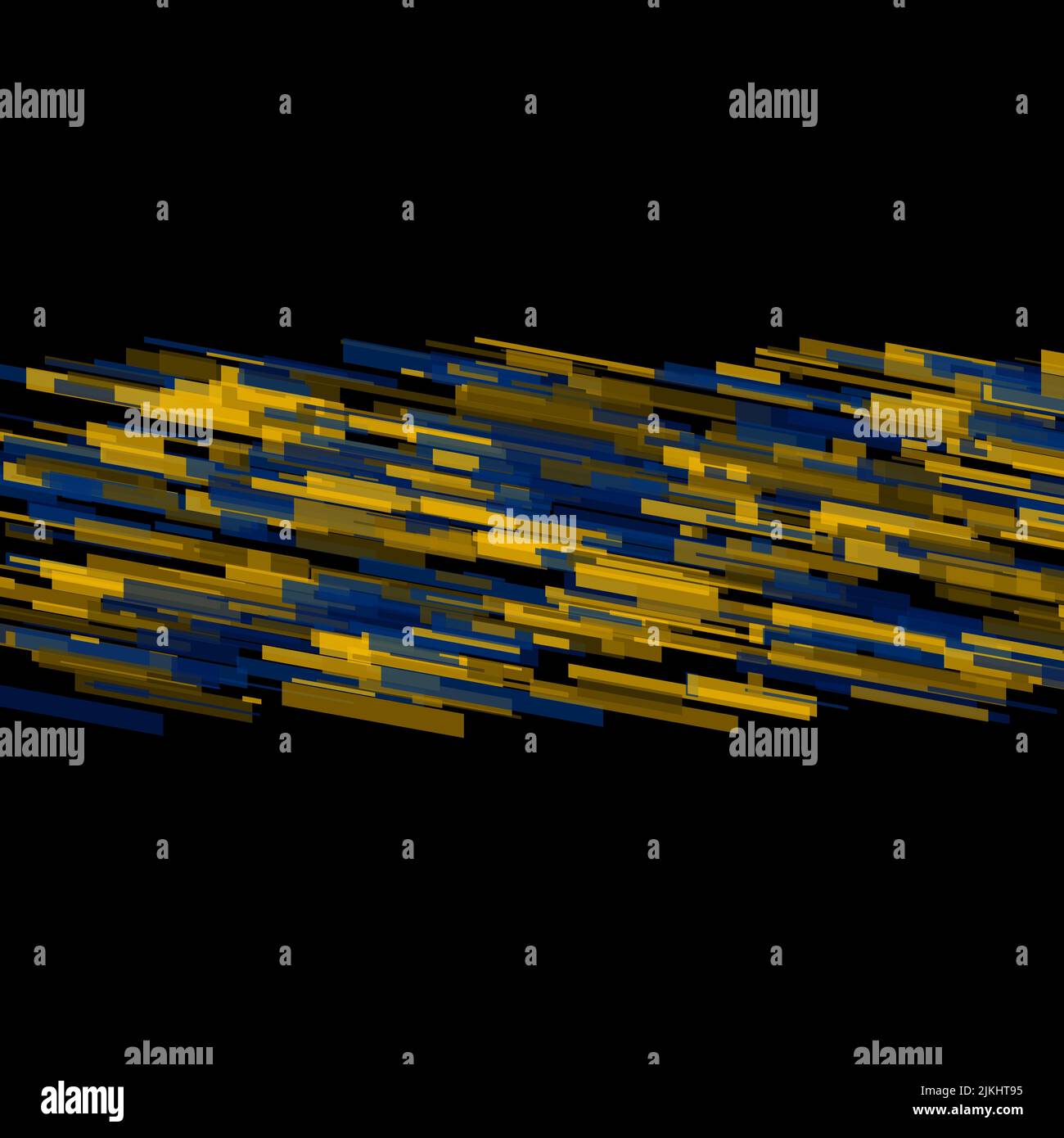 A yellow blue abstract wave on a black background for wallpapers Stock ...