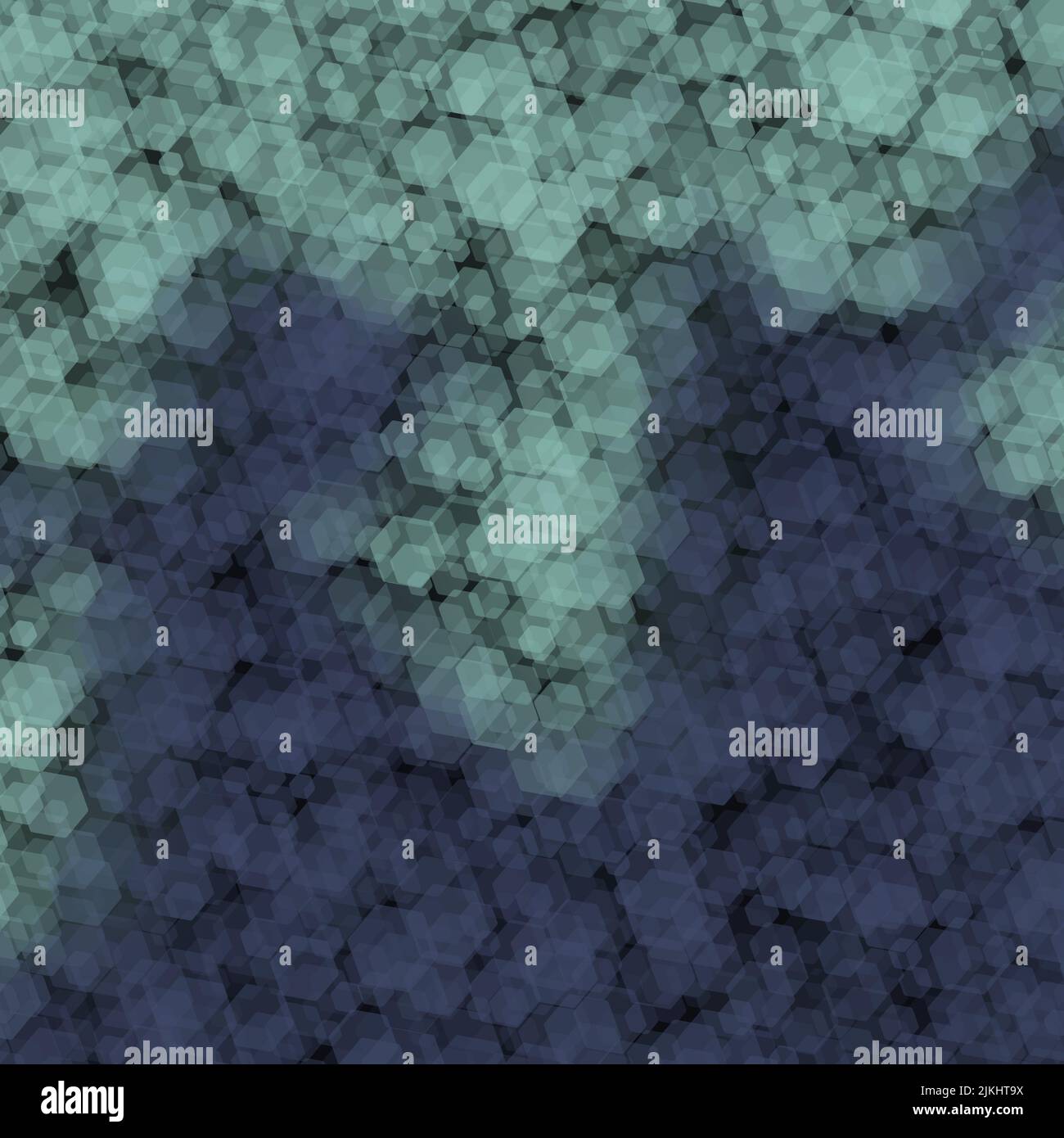 An illustration of geometrical hexagon patterns in blue colors for the ...