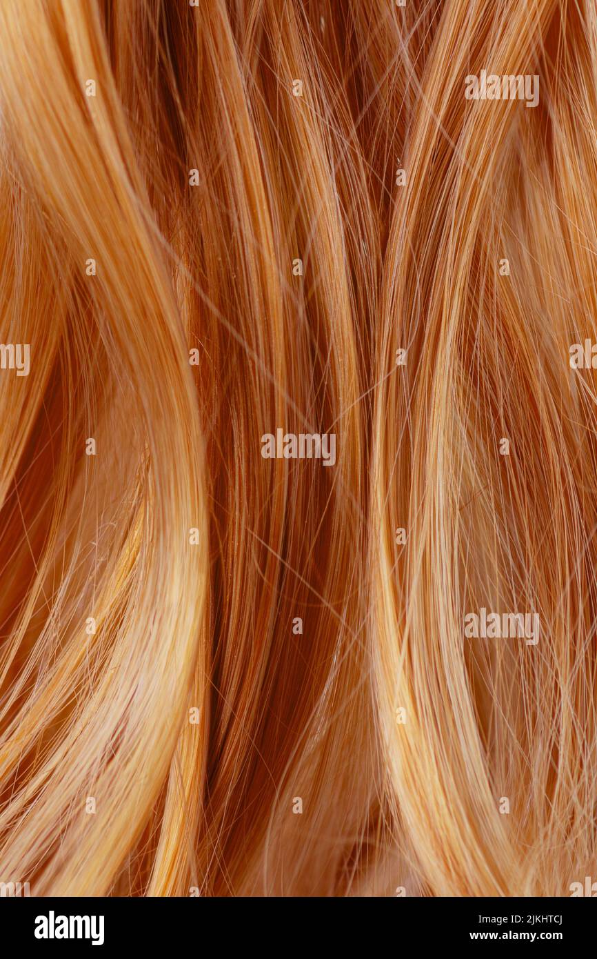 Red curly hair texture closeup. Red hair background Stock Photo - Alamy