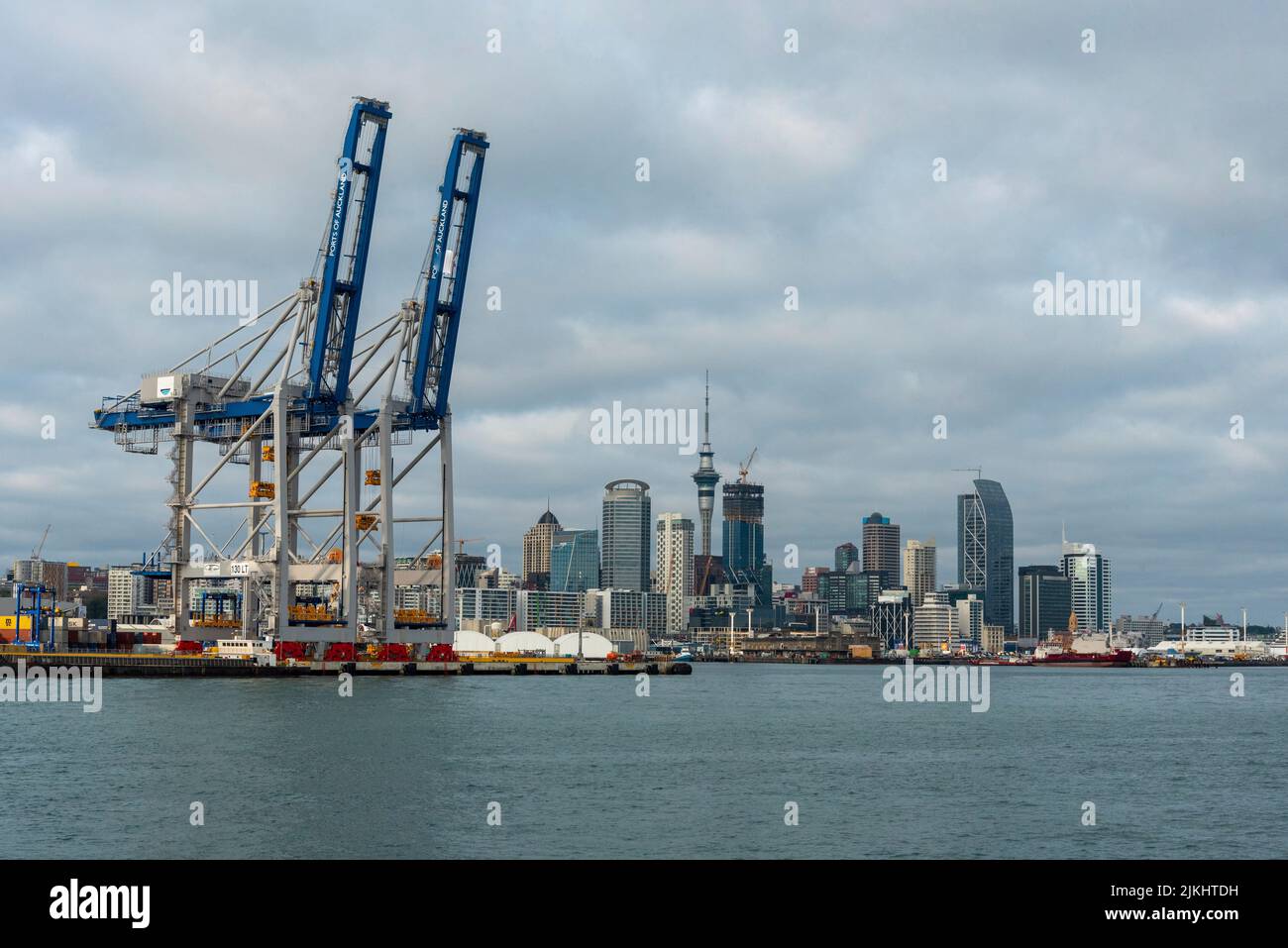 Cargo harbor in Auckland, New Zealand Stock Photo - Alamy