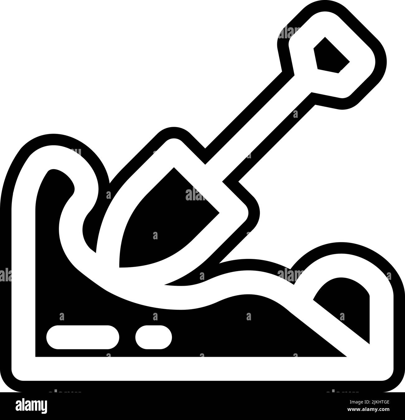 shovel icon black vector illustration Stock Vector Image & Art - Alamy