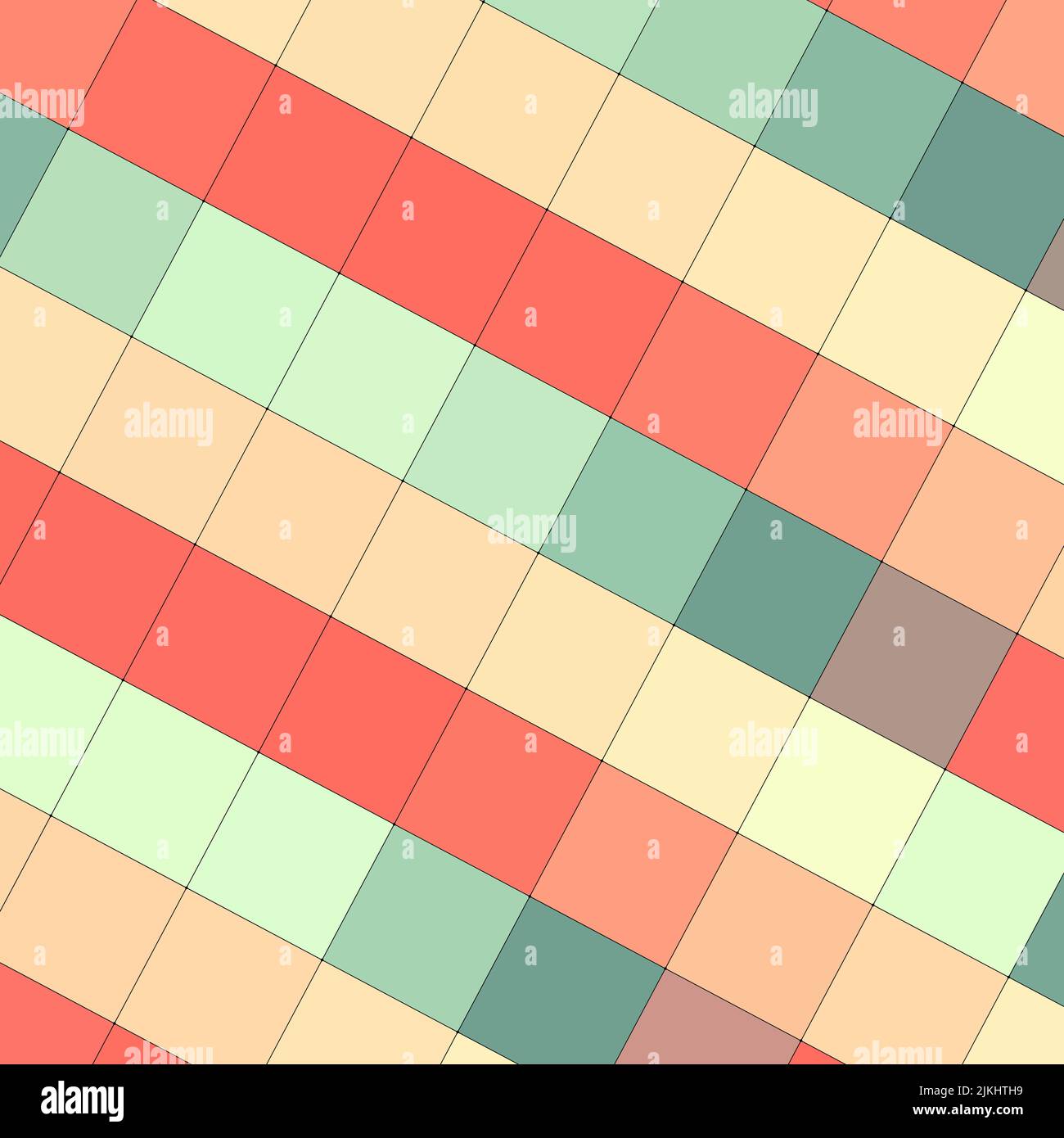 An abstract illustration of geometrical square patterns in pastel ...